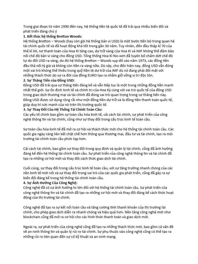 Đặng Thanh Nam FIN 400 B | PDF