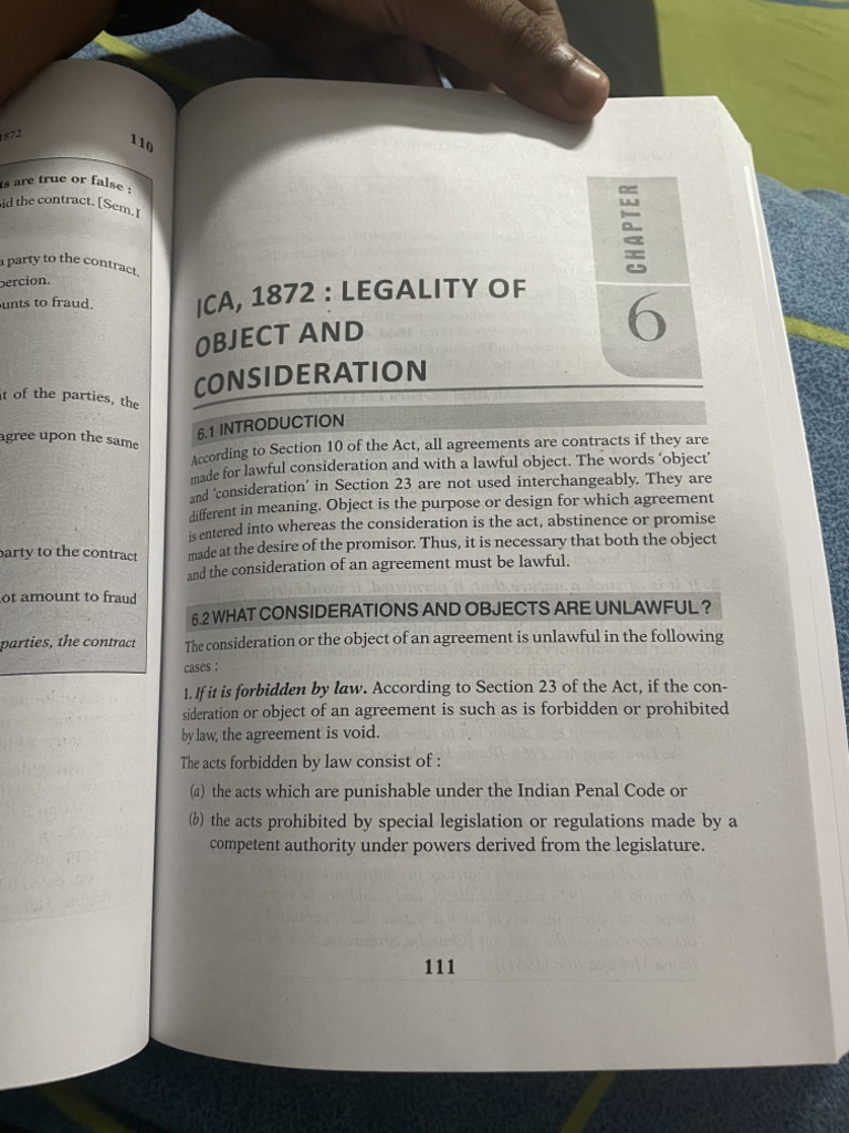 Chapter 6,7,8 (Legality of Object and Consideration, Void Agreements ...