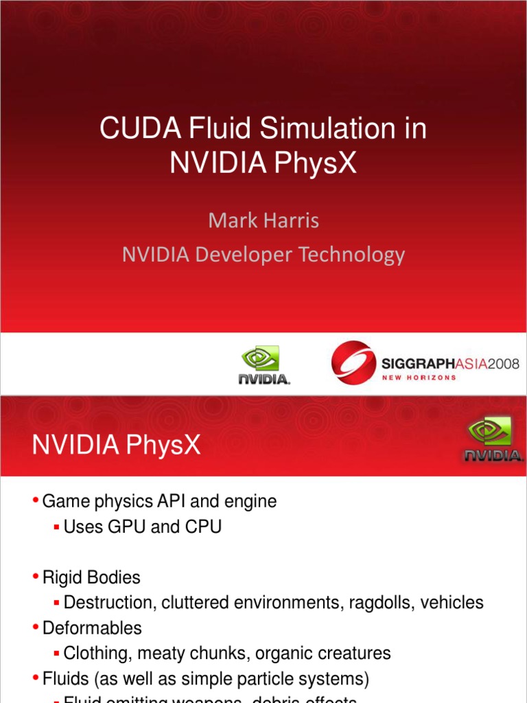 CUDA Physx Fluids - Harris | PDF | Navier–Stokes Equations | Parallel Computing