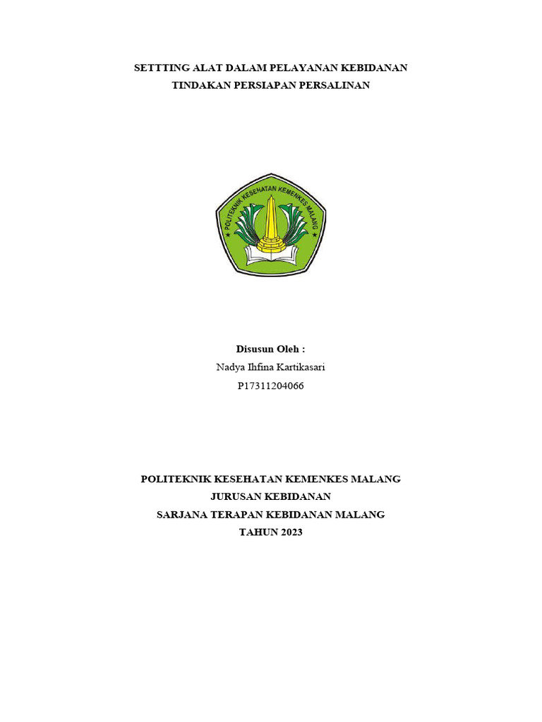 Setting Alat Partus | PDF