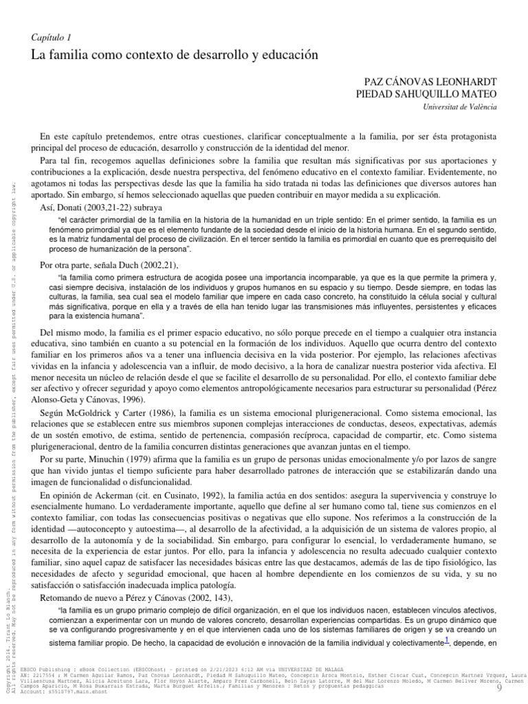 Cap 1 Libro | PDF | Familia | Sociedad