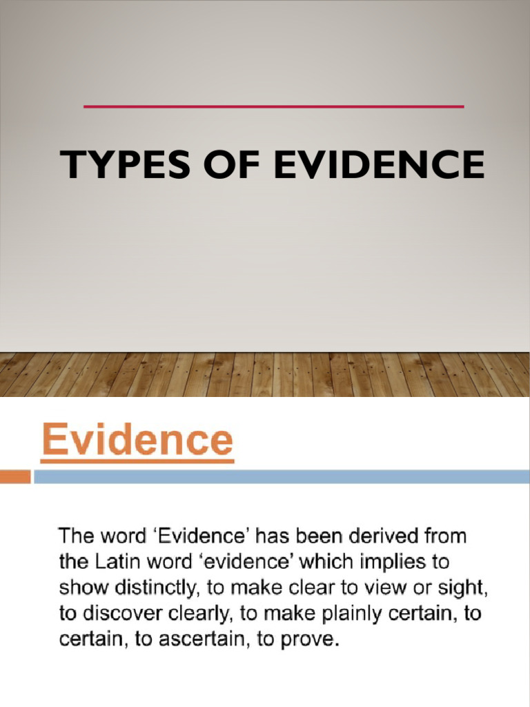 Types of Evidence | PDF