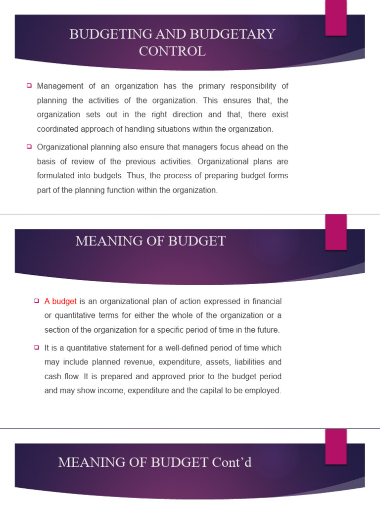 BUDGETING AND BUDGETARY CONTROL Updated | Download Free PDF | Budget | Income Statement