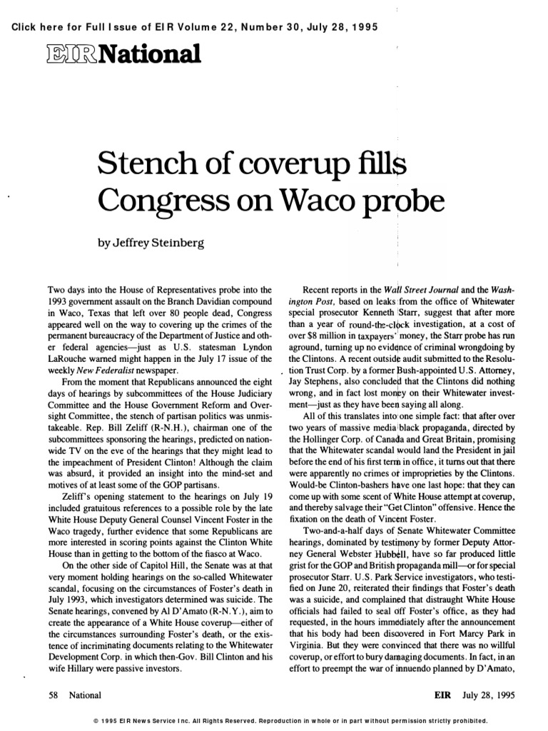 ADL Involvement in Waco Massacre | PDF | Presidency Of The United ...