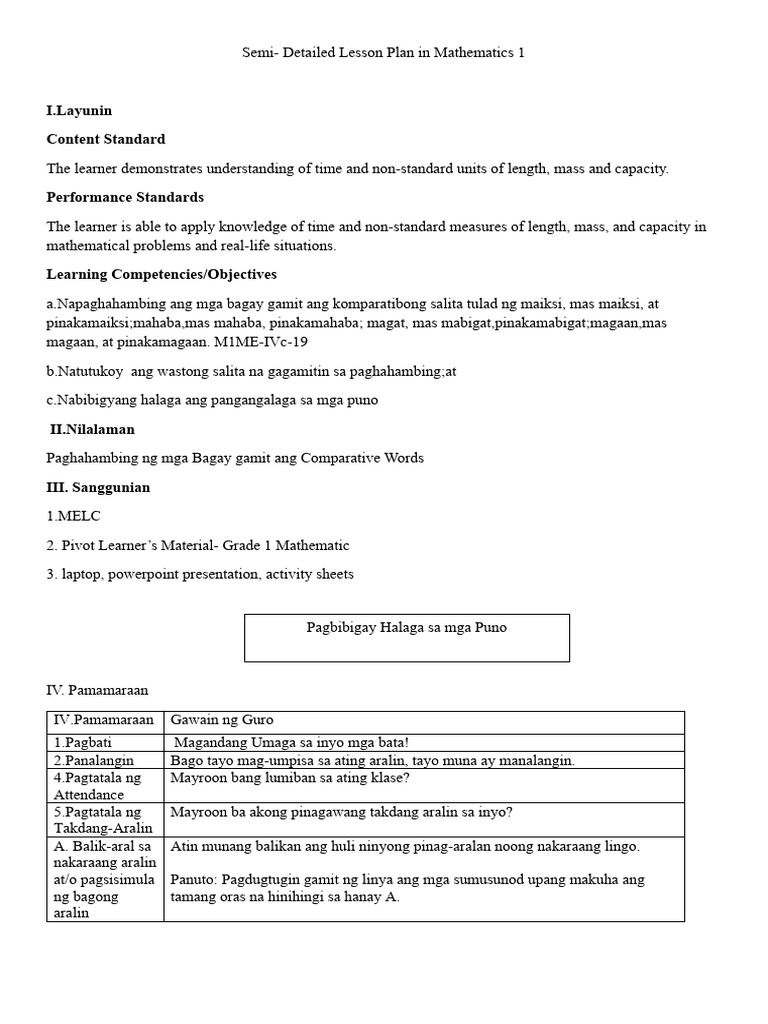 Lesson Plan in Math 4thQd4 | PDF