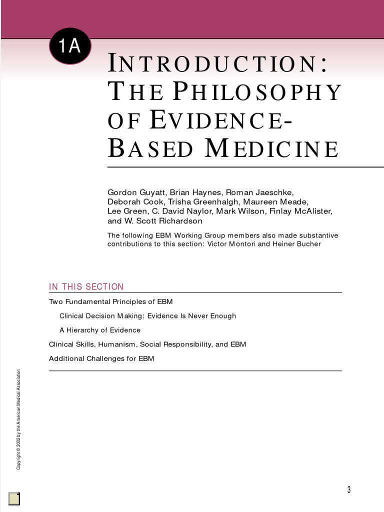 Introduction To E B M | PDF | Randomized Controlled Trial | Evidence Based Medicine