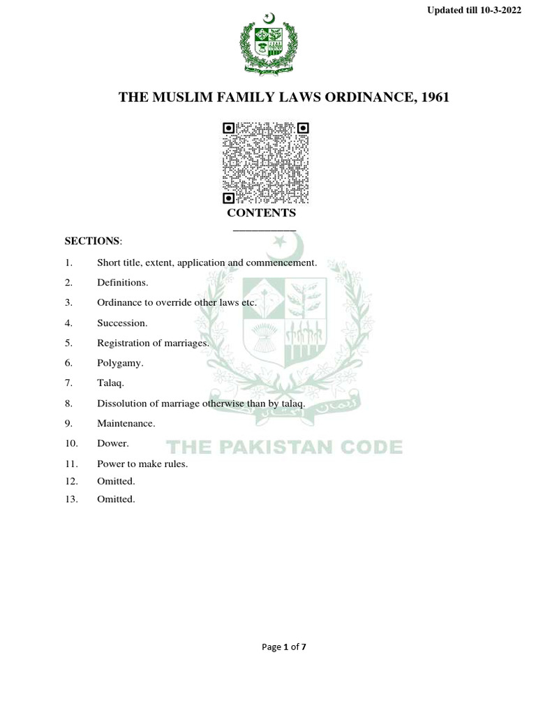 Muslim Family Law Pdf Marriage Sharia