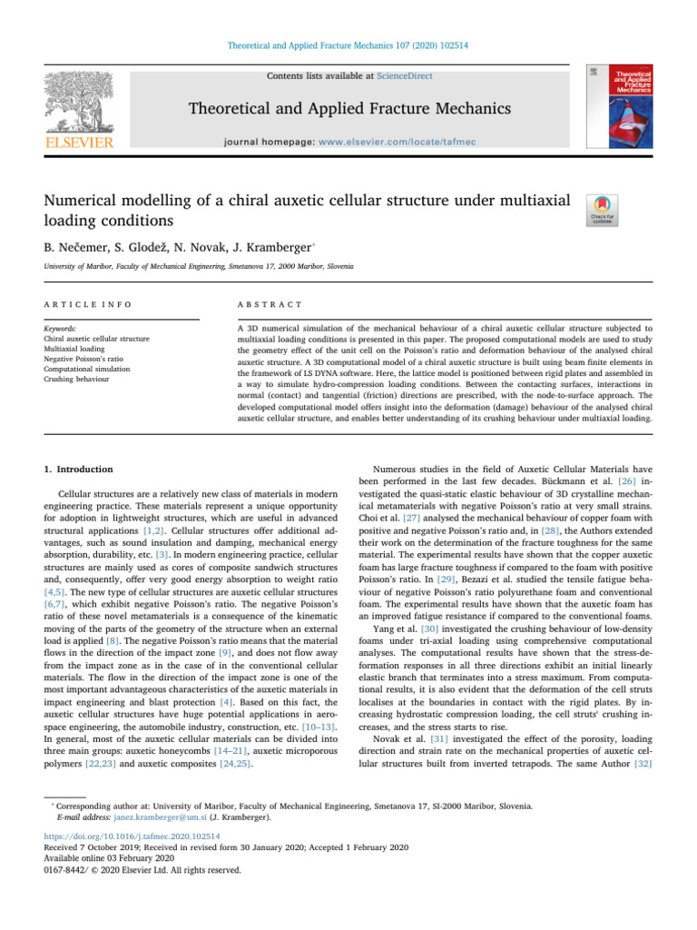 10.1016@j.tafmec.2020.102514 MMMML | PDF | Stress (Mechanics) | Friction