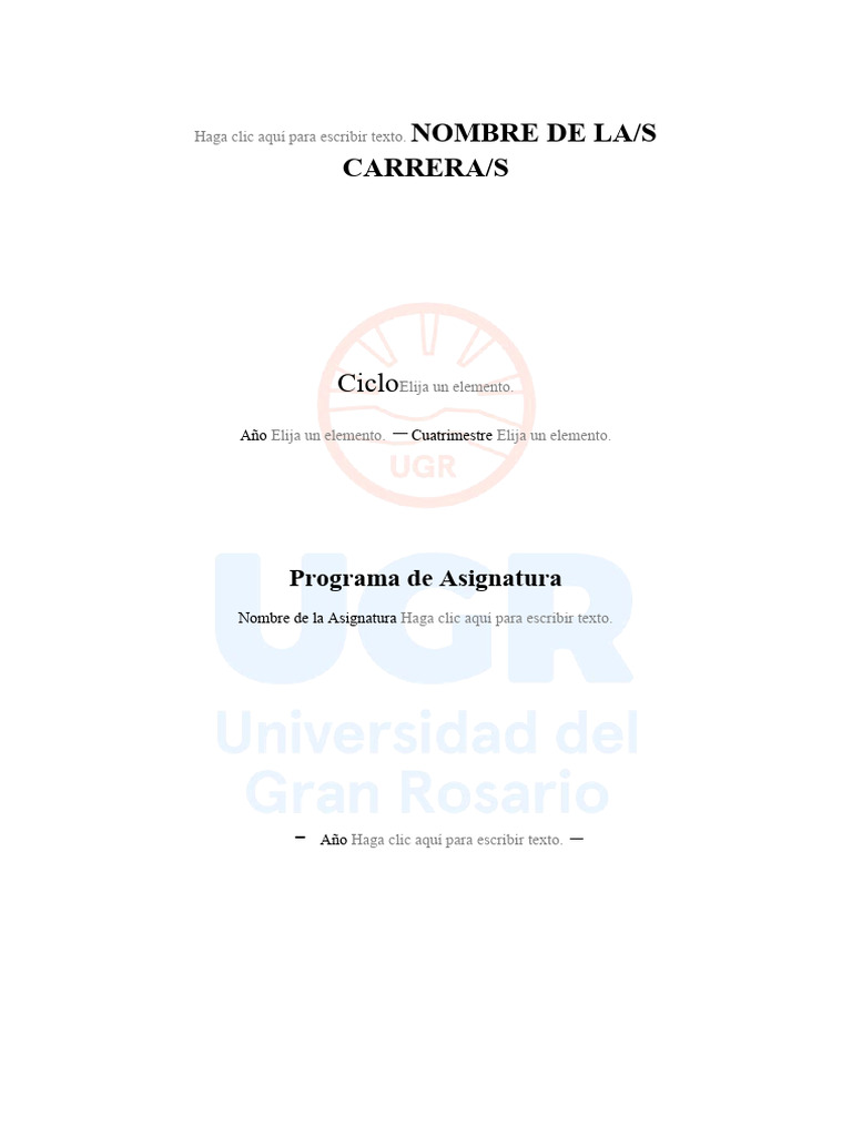 3A- Modelo Programa de Asignatura | PDF | Bibliografía