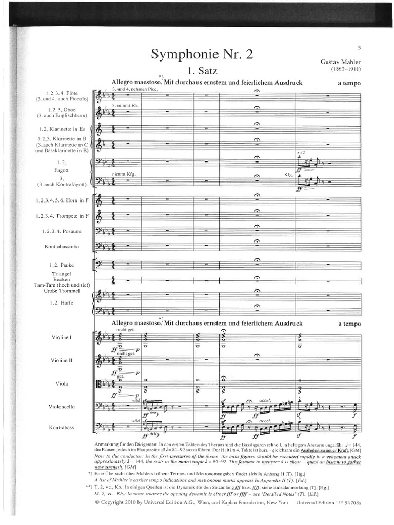 Mahler Symphony 2 Ue | PDF