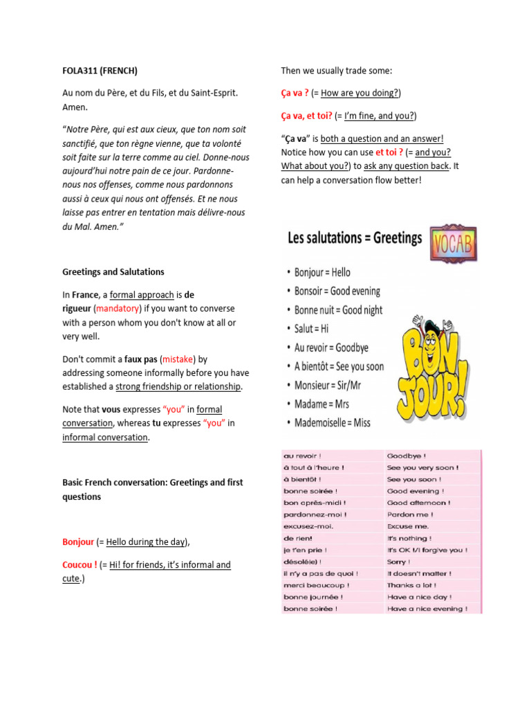 Basic French Conversation Guide | PDF | Grammatical Gender | Verb