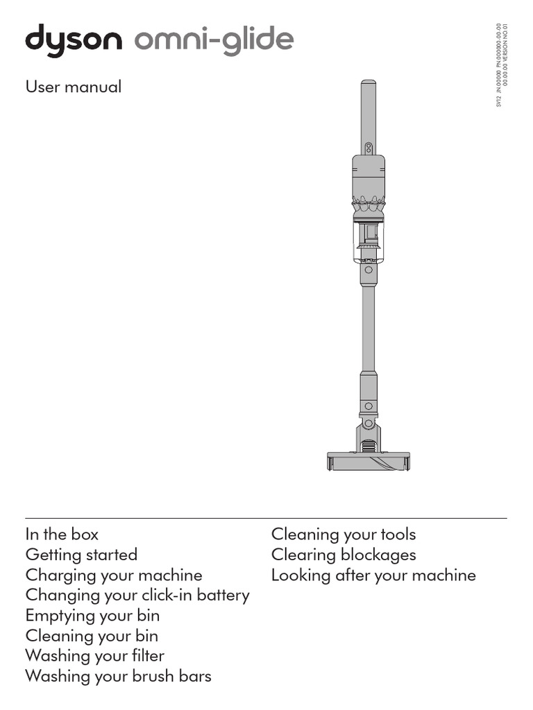 DYSON Omni-Glide™ Cordless Vacuum Cleaner Manual EN | PDF | Vacuum ...
