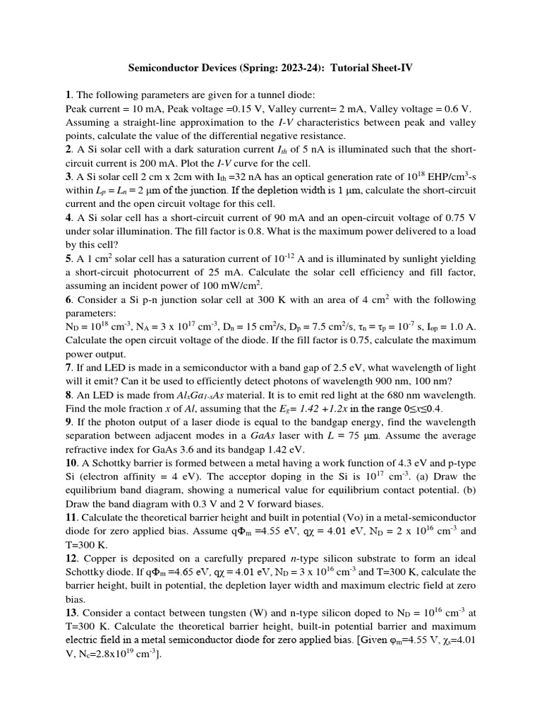 Semiconductor Device Analysis | PDF | P–N Junction | Laser Diode