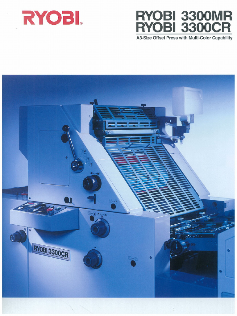 Ryobi 3300 CR Multi Color Offset Printing Press | PDF