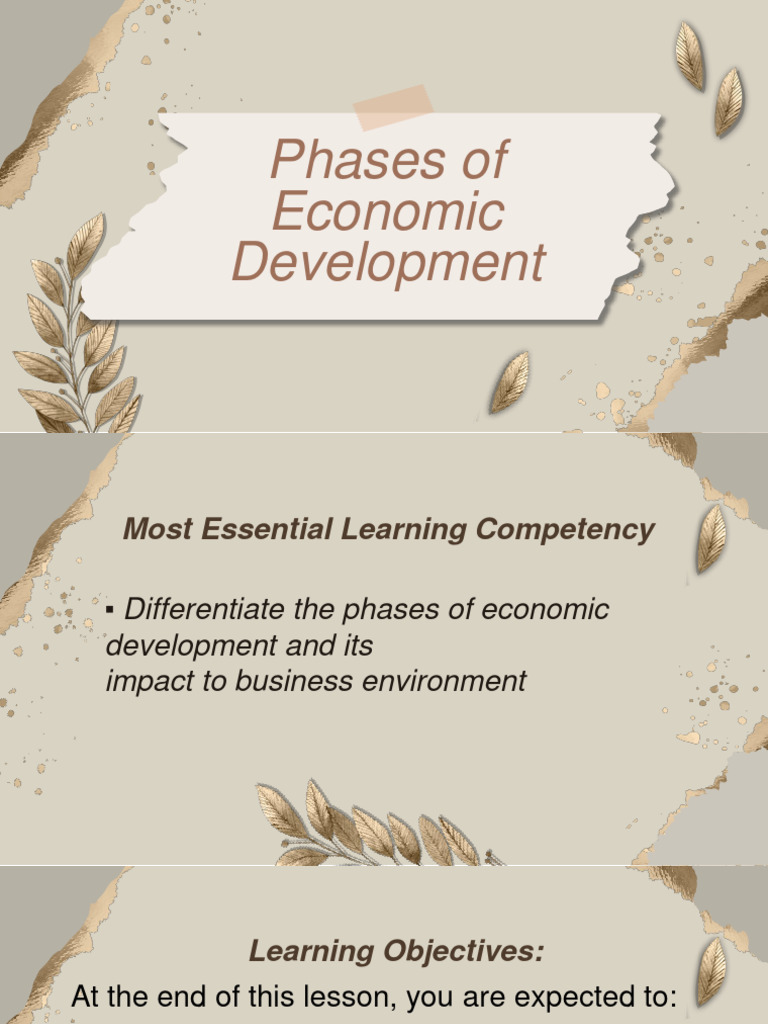 Org-Mngt-Q1-W5 Phases of Economic Development | Download Free PDF | Economic Development | Gross ...
