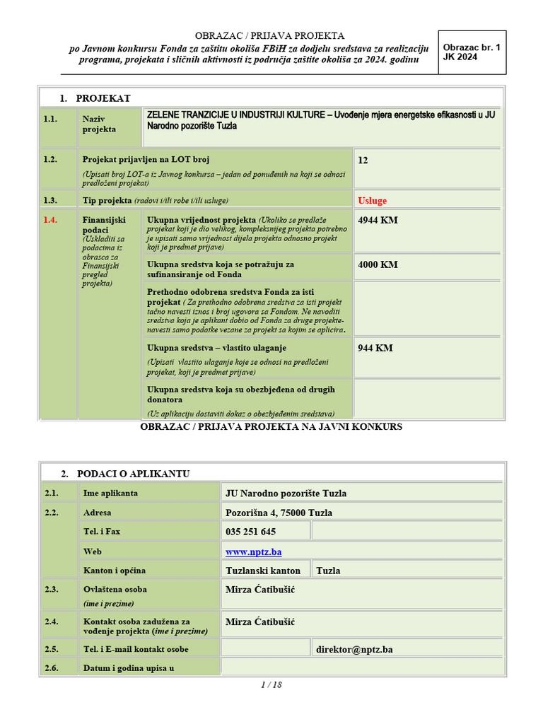 B-Obrazac-br.1-Prijava-projekta-na-JK-2024 (2) | PDF