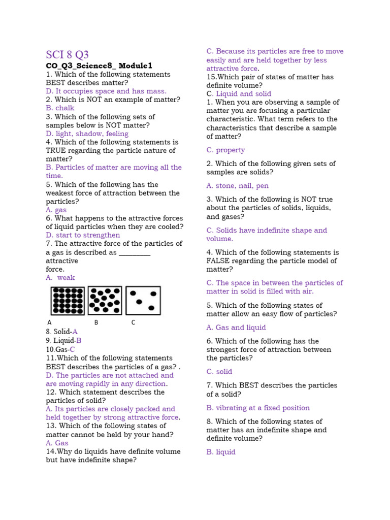 Sci 8 Q3 | PDF | Atoms | Atomic Nucleus