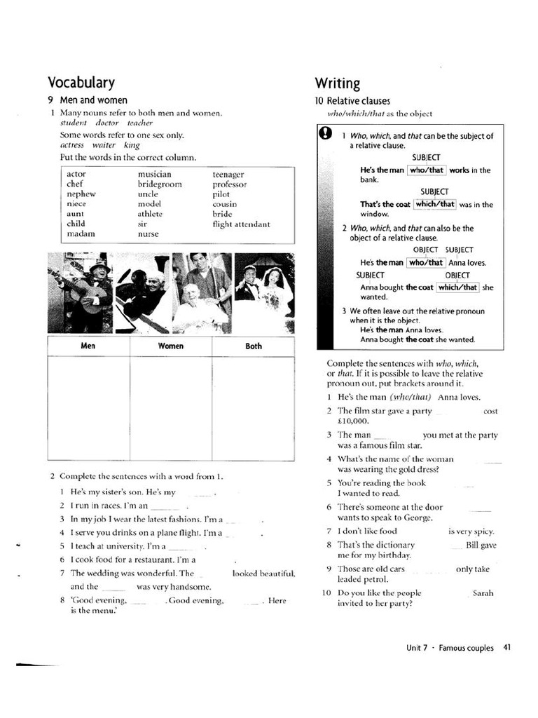 New Headway Pre-Intermediate Workbook p43 44 | PDF