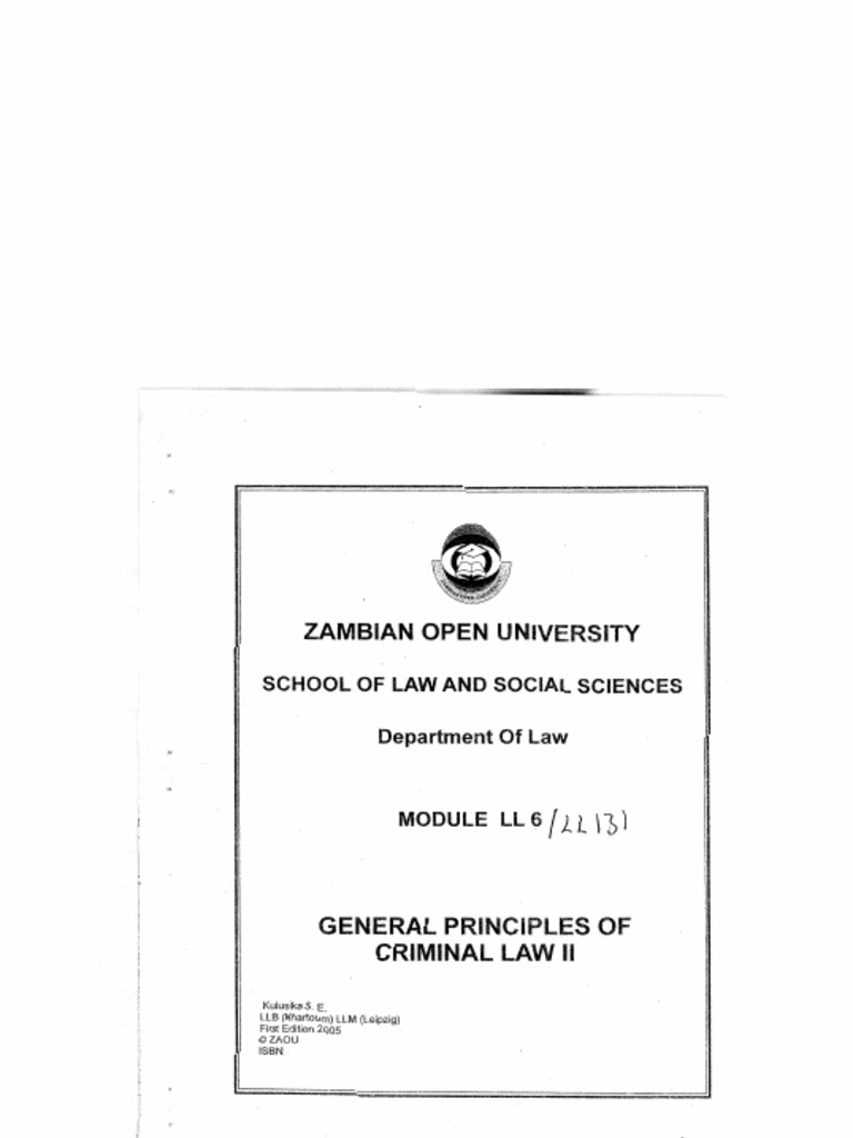 Criminal Law IIModule | PDF | Assault | Manslaughter