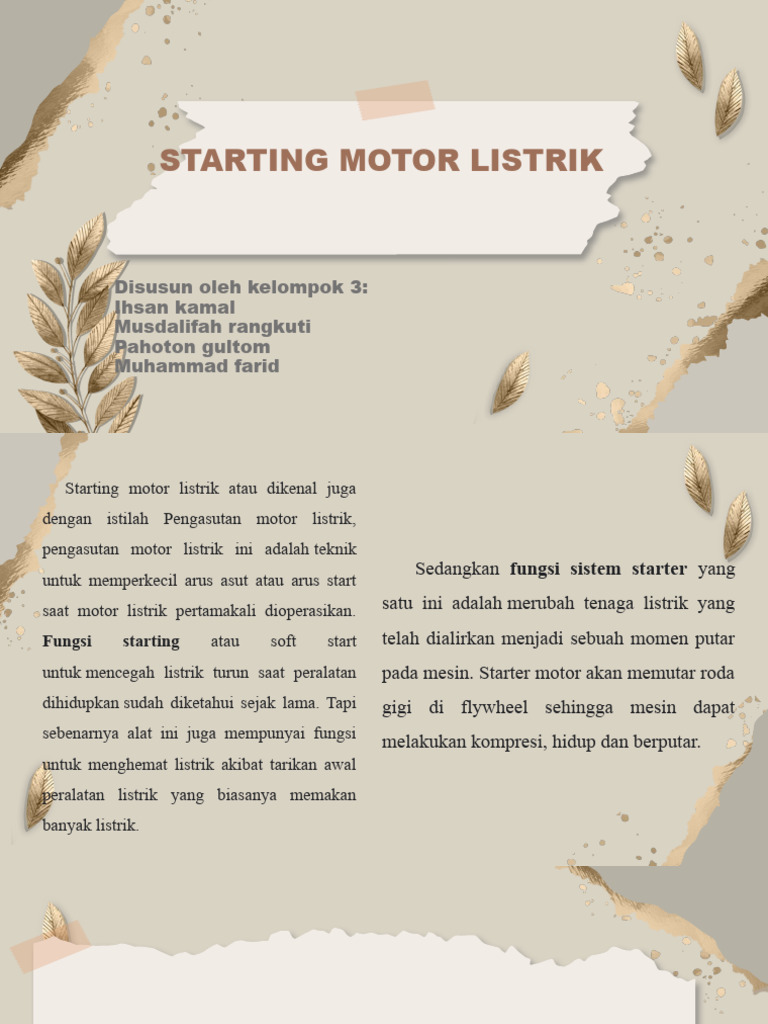 PP Motor Listrik | PDF
