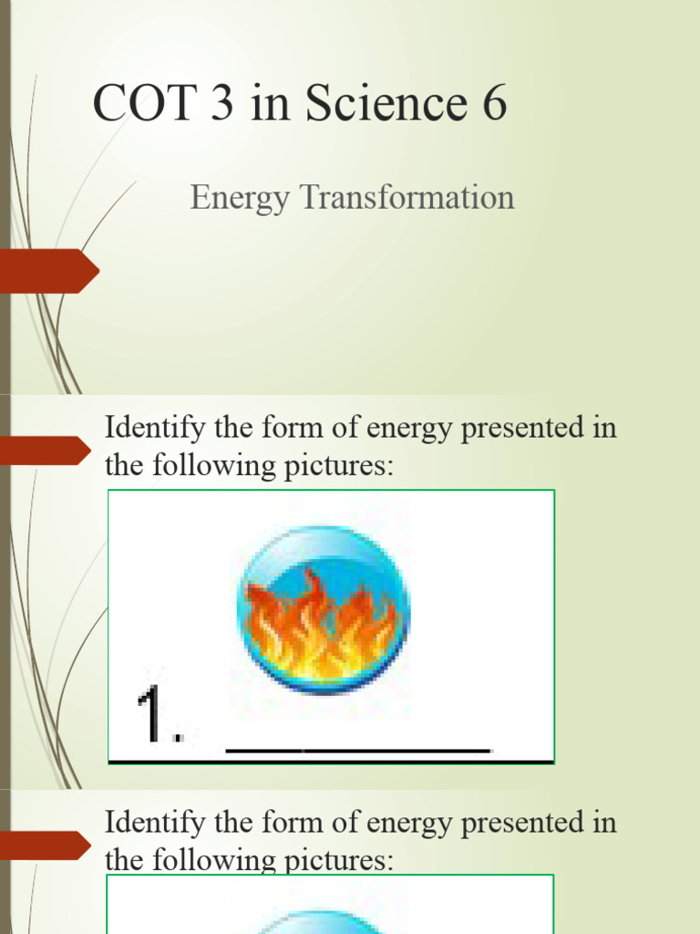 COT-3-in-Science-6-Energy-Transformation | PDF | Heat | Atmosphere Of Earth