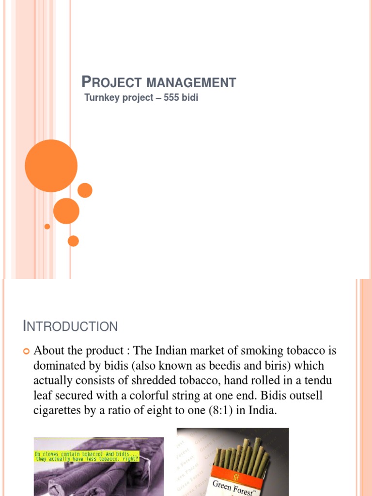 Roject Management: Turnkey Project - 555 Bidi | Download Free PDF ...