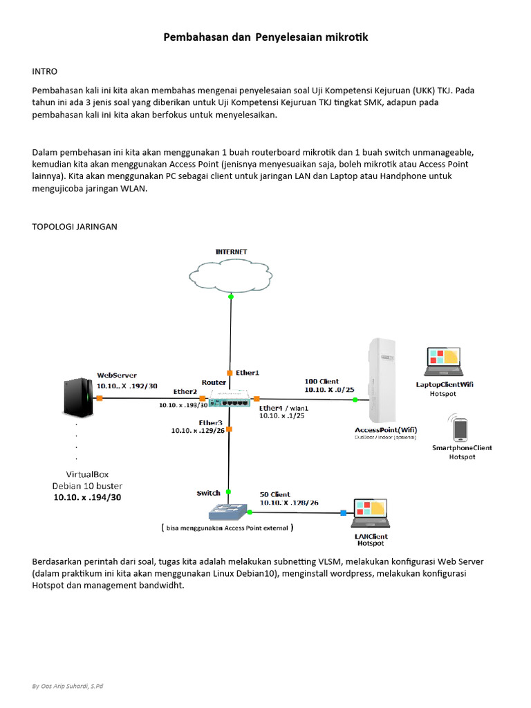 Konfigurasi Mikrotik & Hotspot UKK TKJ | PDF