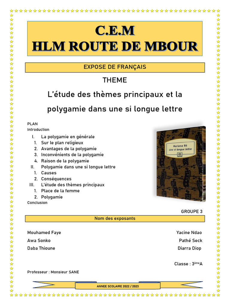 Polygamie : enjeux et perspectives | PDF | Sciences sociales | Bien-être