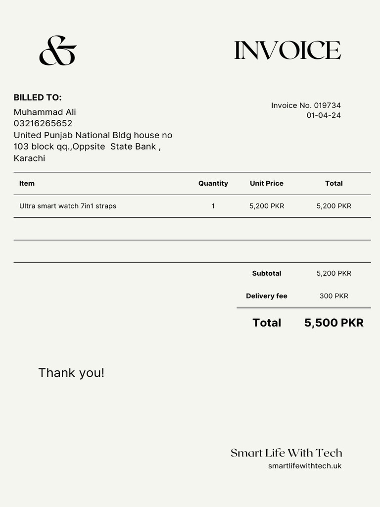 Invoice: Thank You! | PDF