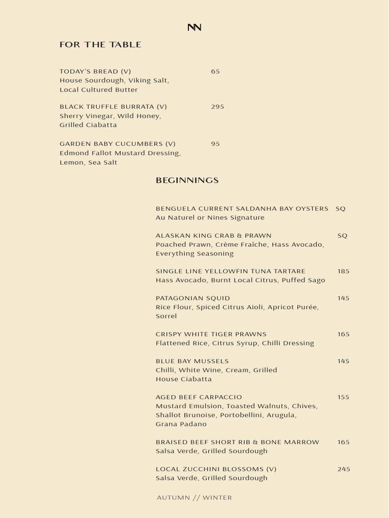 The Nines Food Menu H WEB | PDF | Salad | Sauce