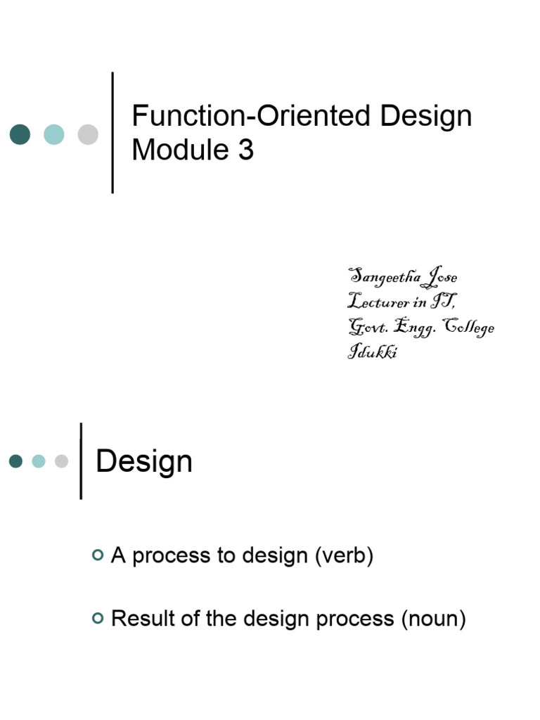 Function-Orienteddesign Lecture 4 | PDF | Abstraction (Computer Science) | System