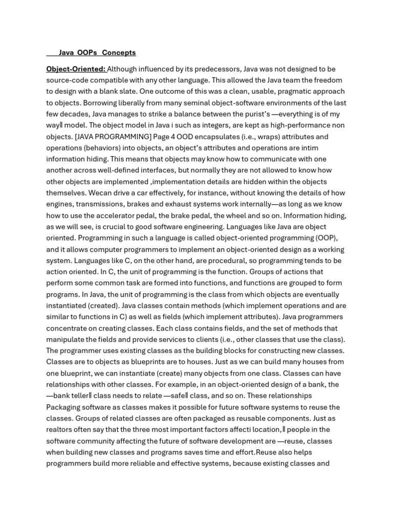 Document 4 Pdf Class Computer Programming Object Computer Science