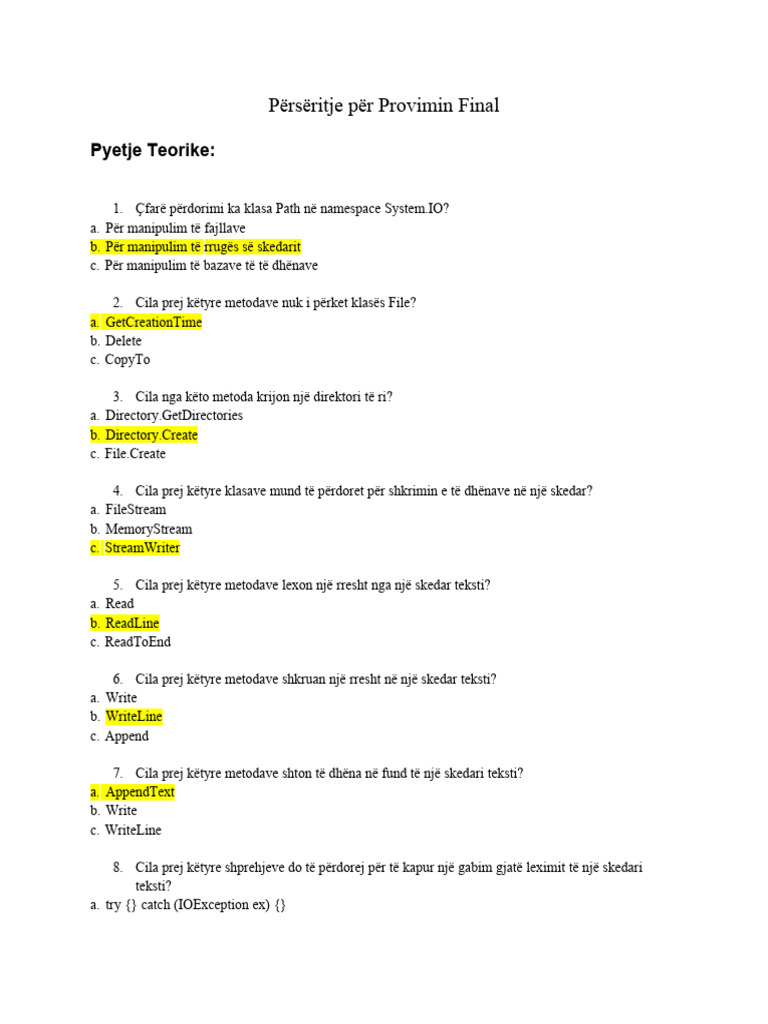 PÃ Rsã Ritje Pã R Provimin Final | PDF