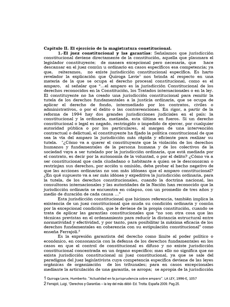 Capitulo 2 Procesal Constitucional | PDF | Constitución | Juez