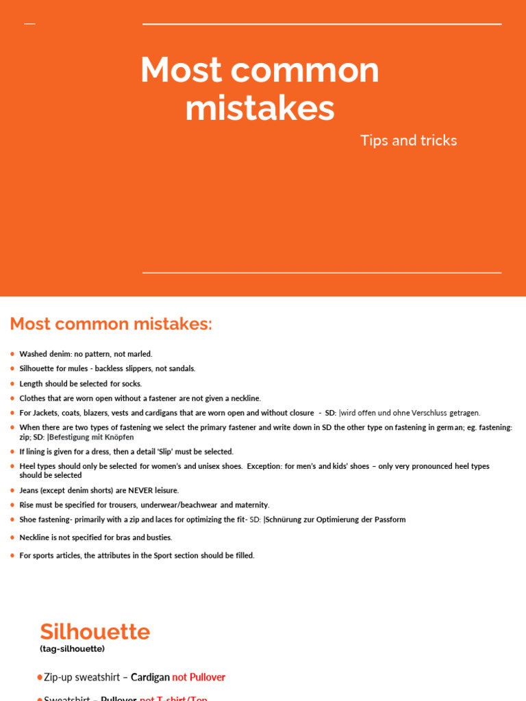 Most Common Mistakes | PDF | Sweater | Blouse