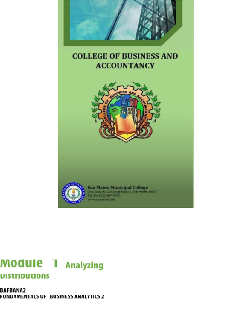 MODULE 1 Analyzing Distributions | PDF | Outlier | Standard Score