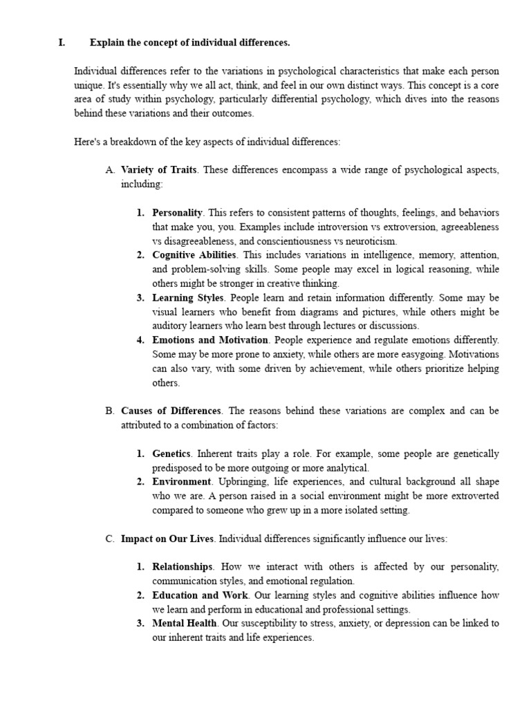 Understanding Individual Differences in Learning | PDF | Learning ...