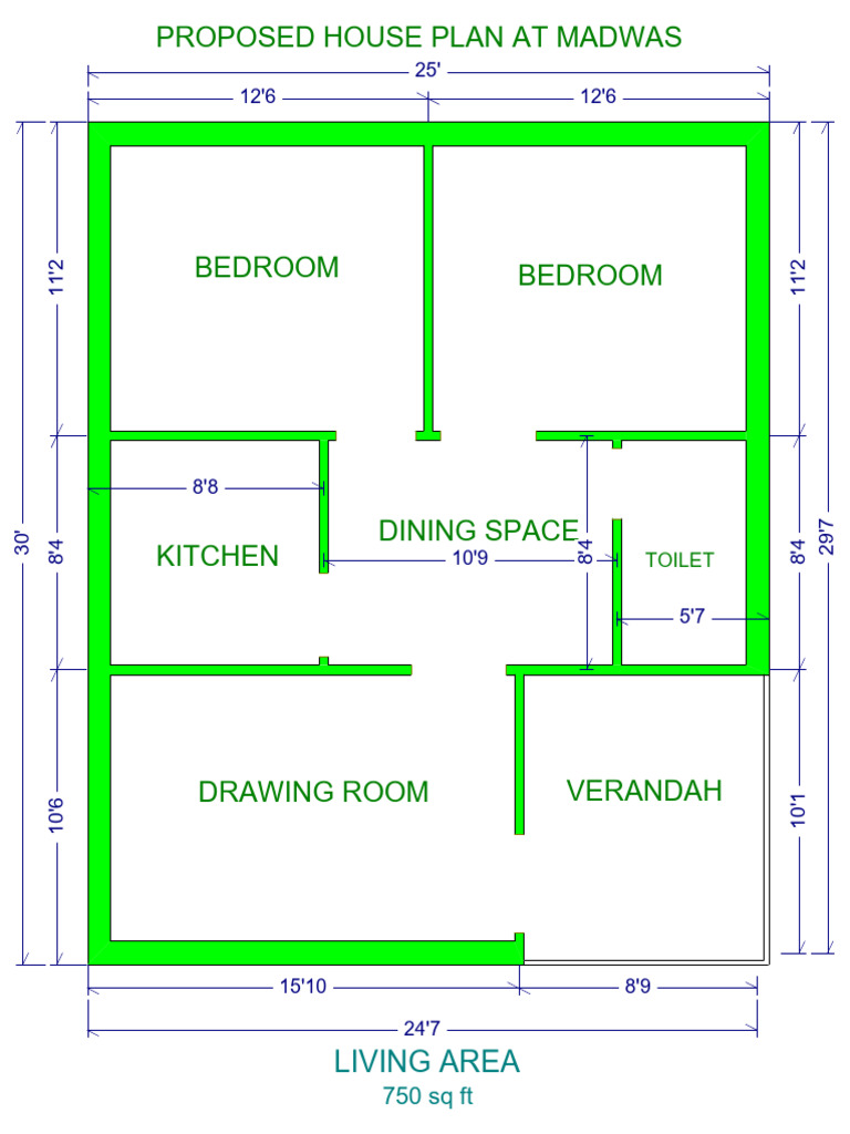 Proposed House Plan for Madwas | PDF