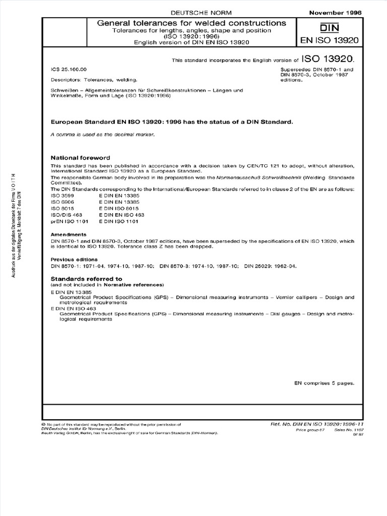 DIN 8570-En-Iso-13920-1996 | PDF