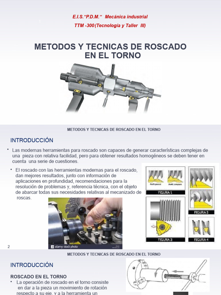 TET-300 - Tema 4 - METODOS Y TECNICAS DE ROSCADO EN TORNO - II - 23 | PDF | Mecanizado | Tornillo