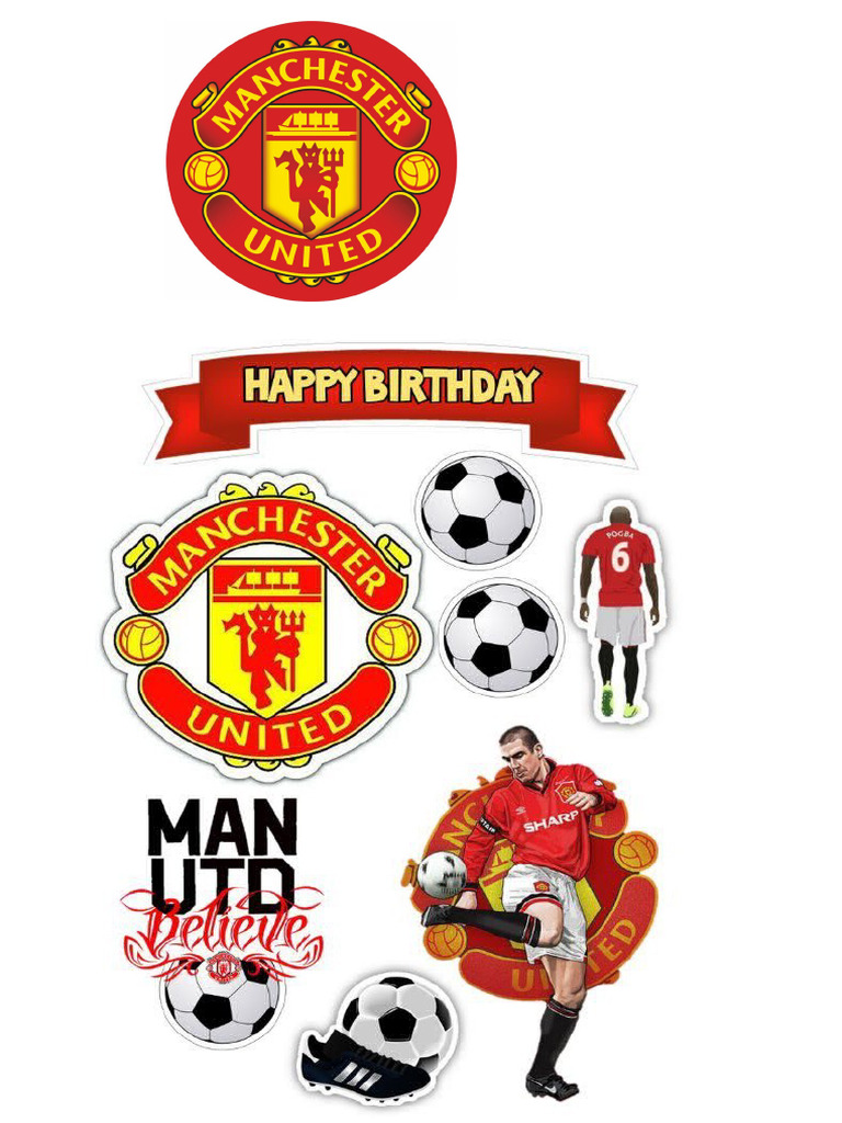 Manchester United Cake Topper Ideas | PDF | Cooking, Food & Wine ...