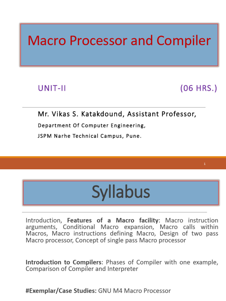 Macro Processor & Compiler Guide | PDF | Parameter (Computer Programming) | Macro (Computer Science)
