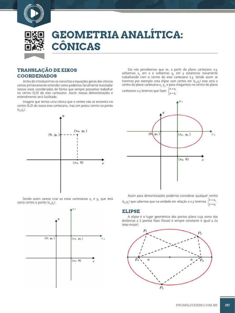 37 Geometria Analítica Conicas | Download grátis PDF | Elipse | Linha (Geometria)