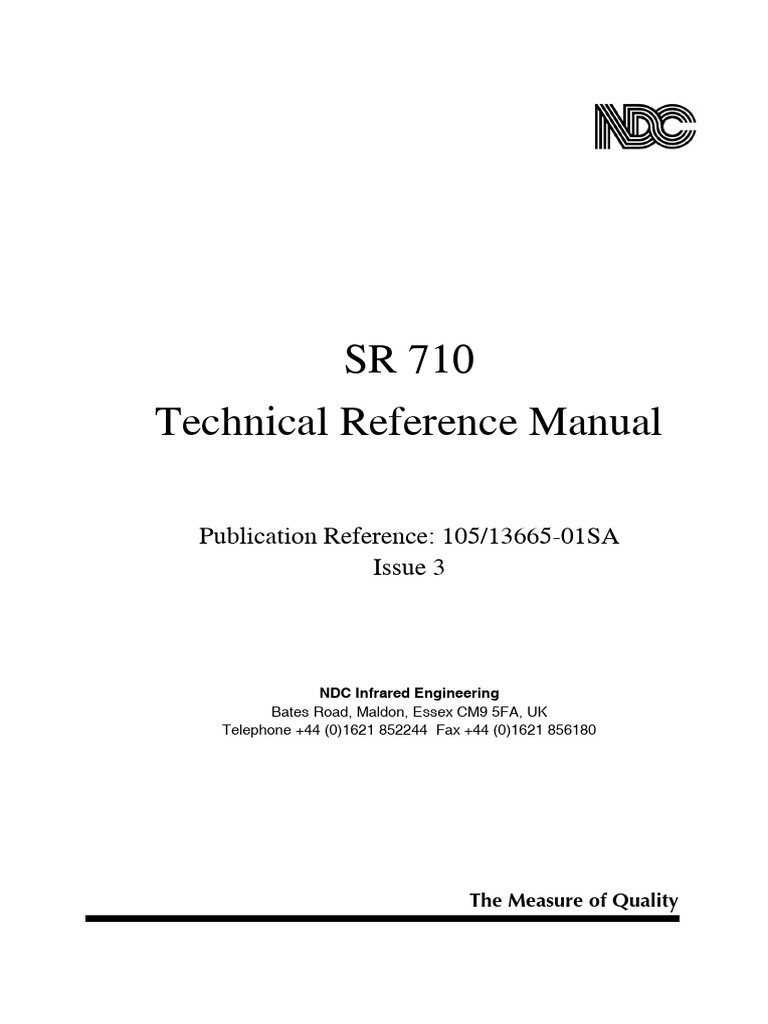 SR710 Infrared Sensor TECHNICAL GUIDE | PDF | Calibration ...