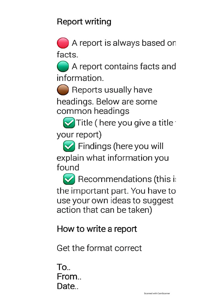 How To Write A Report | PDF