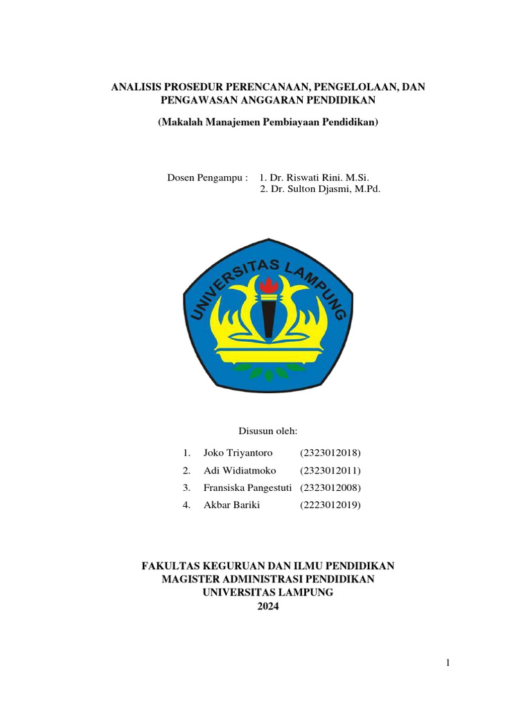 SMP - Analisis Prosedur Perencanaan, Pengelolaan, Pengawasan Anggaran | PDF | Ilmu Sosial