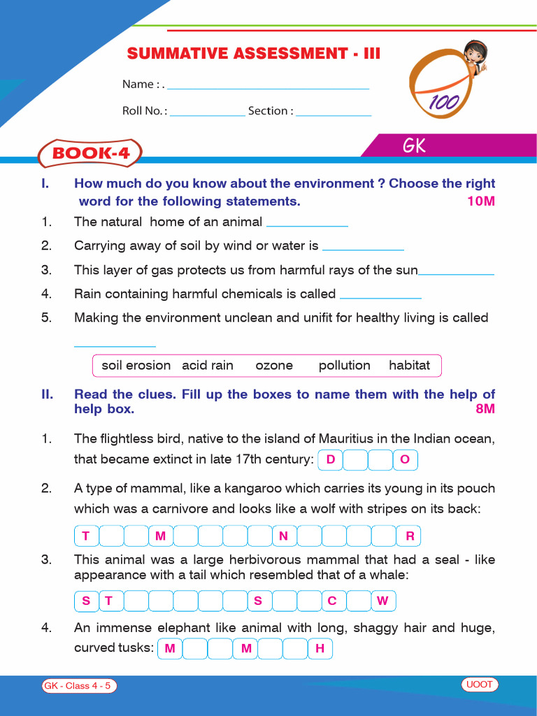 4th Class GK | PDF | Earth Sciences