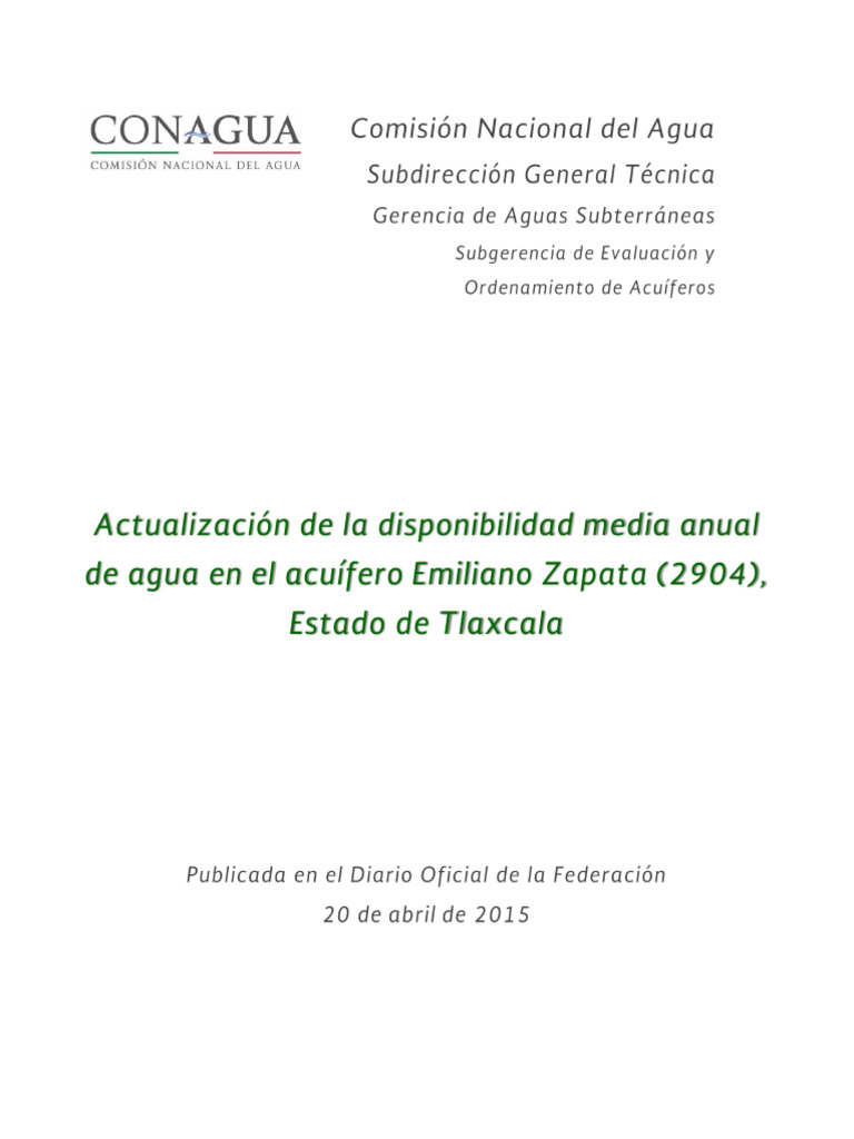 DR 2904 | PDF | Agua subterránea | Agua