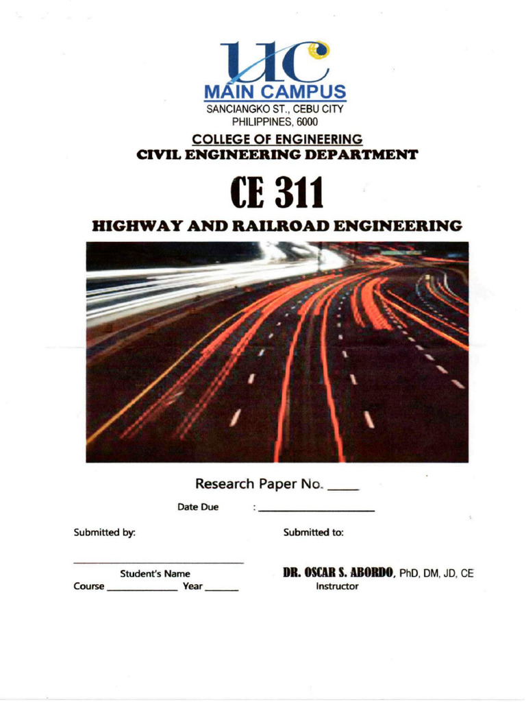 Ce 311 Cover Page | PDF