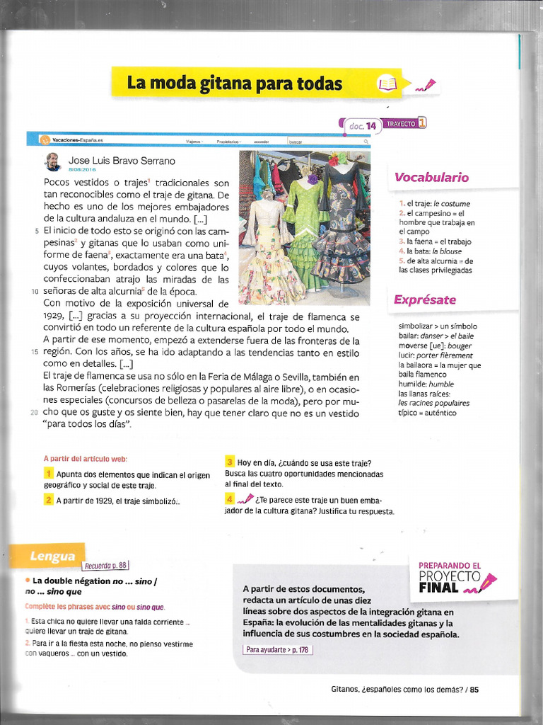 CE La Moda Gitana para Todas | PDF